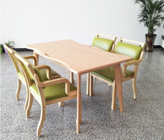 Nursing home dining table wooden dining table simple elderly