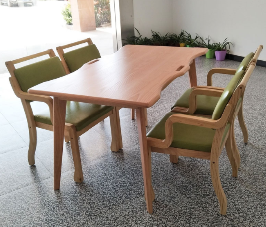 Nursing home dining table wooden dining table simple elderly